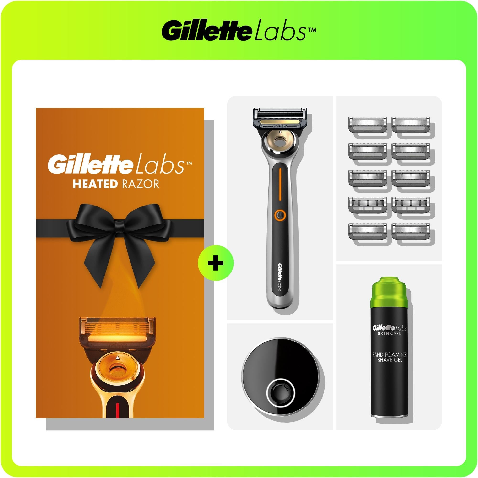 Gillette Labs Heated Razor and Shaving Essentials Gift Set