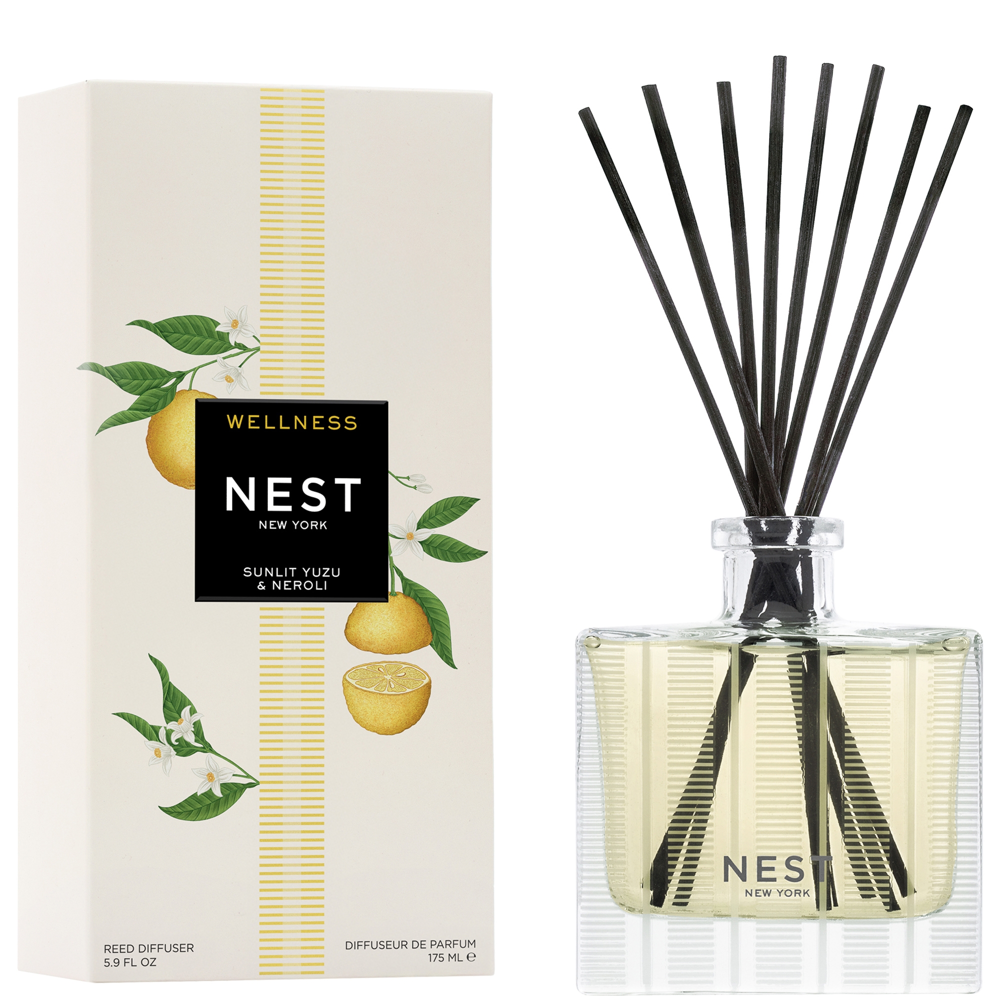 NEST New York Sunlit Yuzu & Neroli Reed Diffuser 5.9 Fl.Oz/175 Ml ...