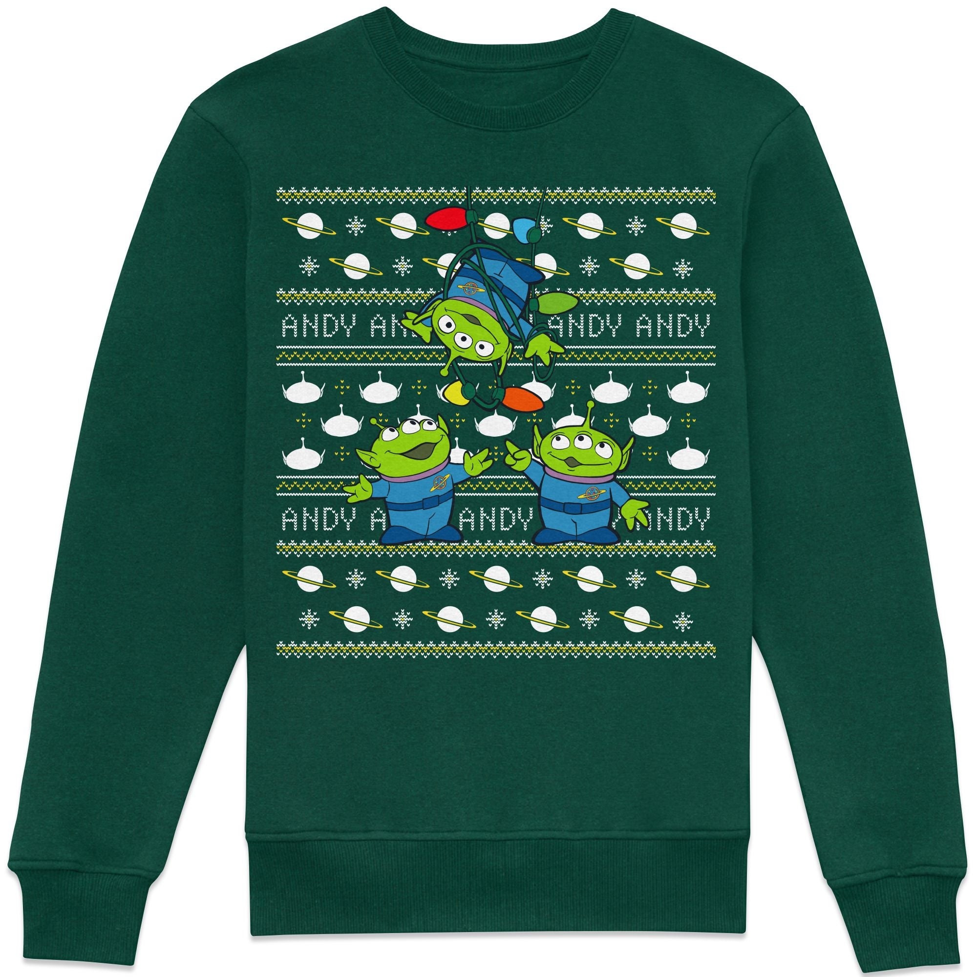 Disney Toy Story Aliens Christmas Jumper 2025 Sweatshirt - Green - XS ...