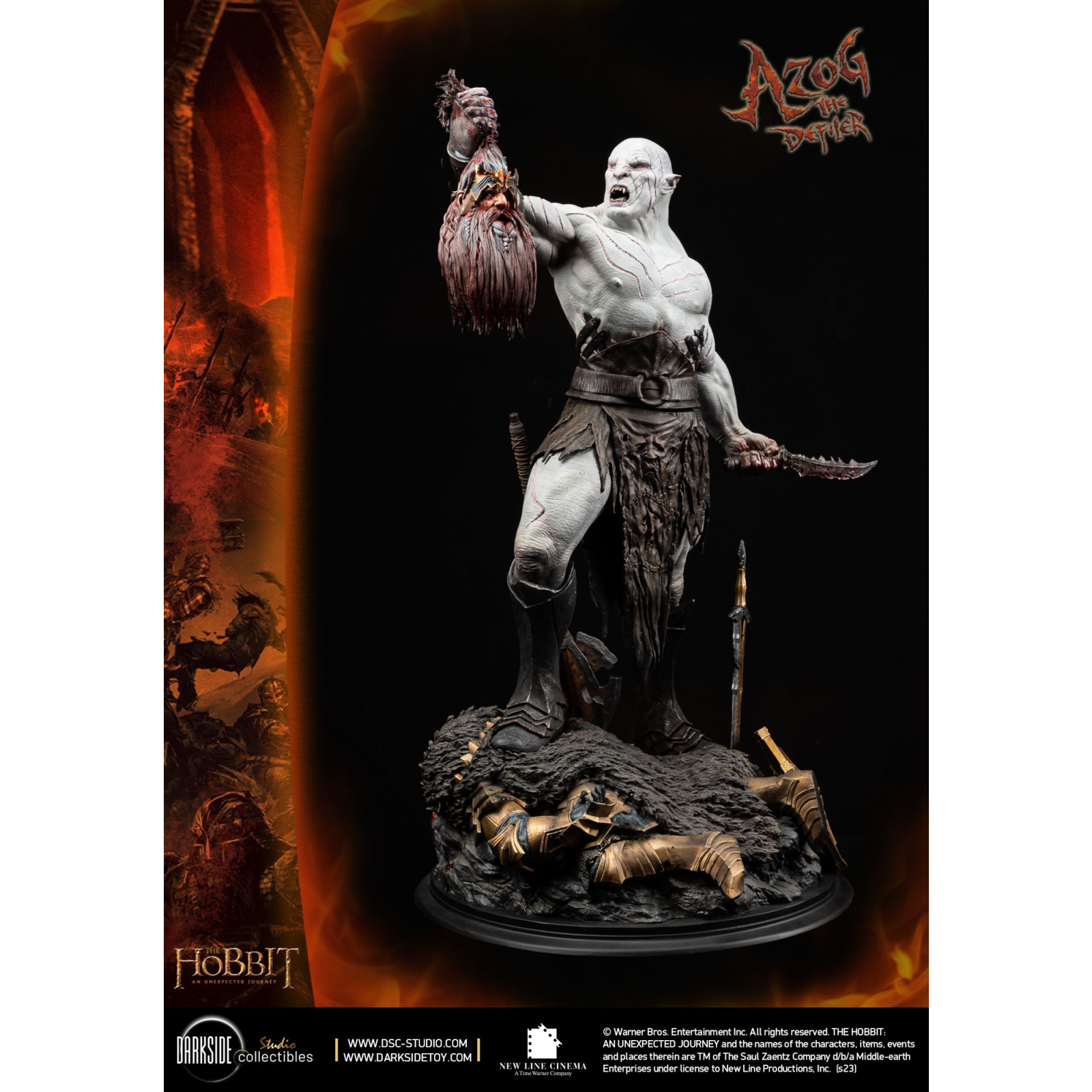 Azog The Defiler John Howe Signature Edition QS Series 1/4 by DarkSide ...