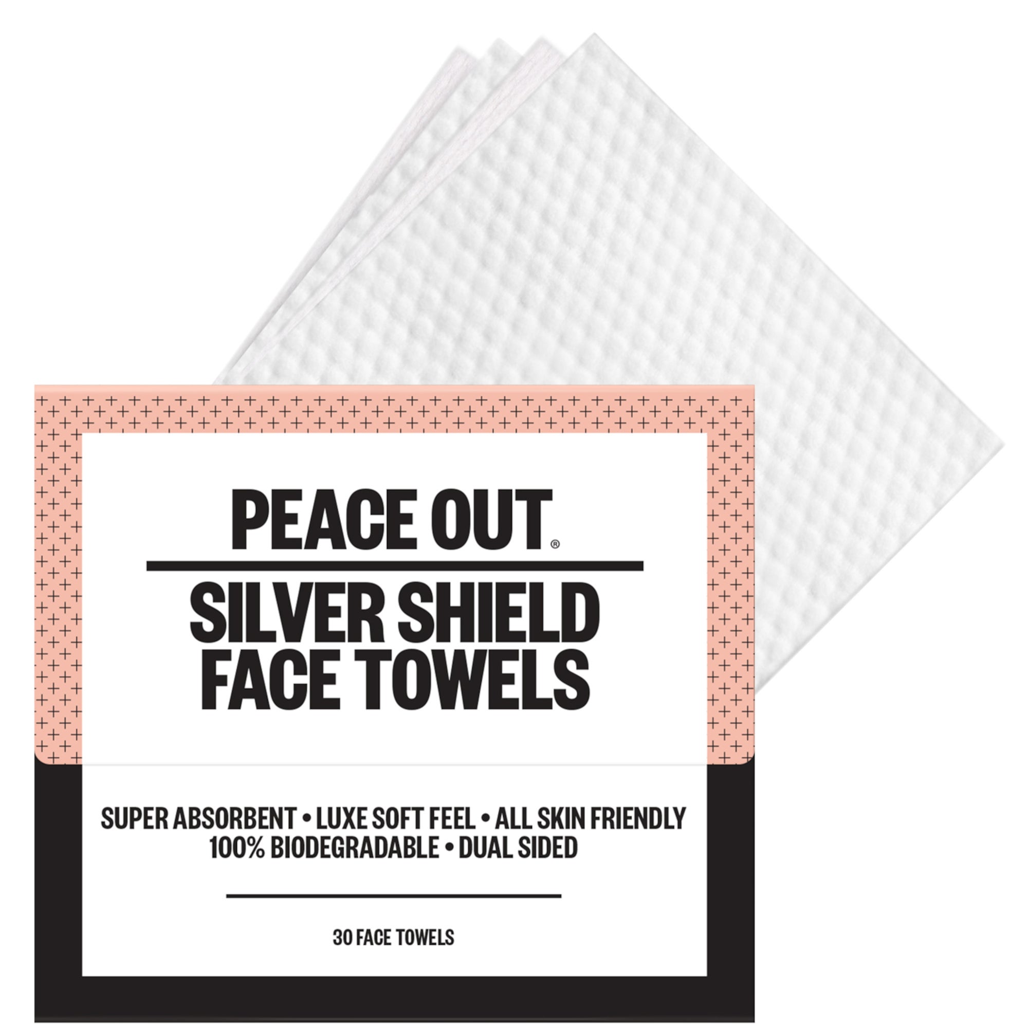 Peace Out Silver Shield Disposable Face Towels (30 Count) | Dermstore