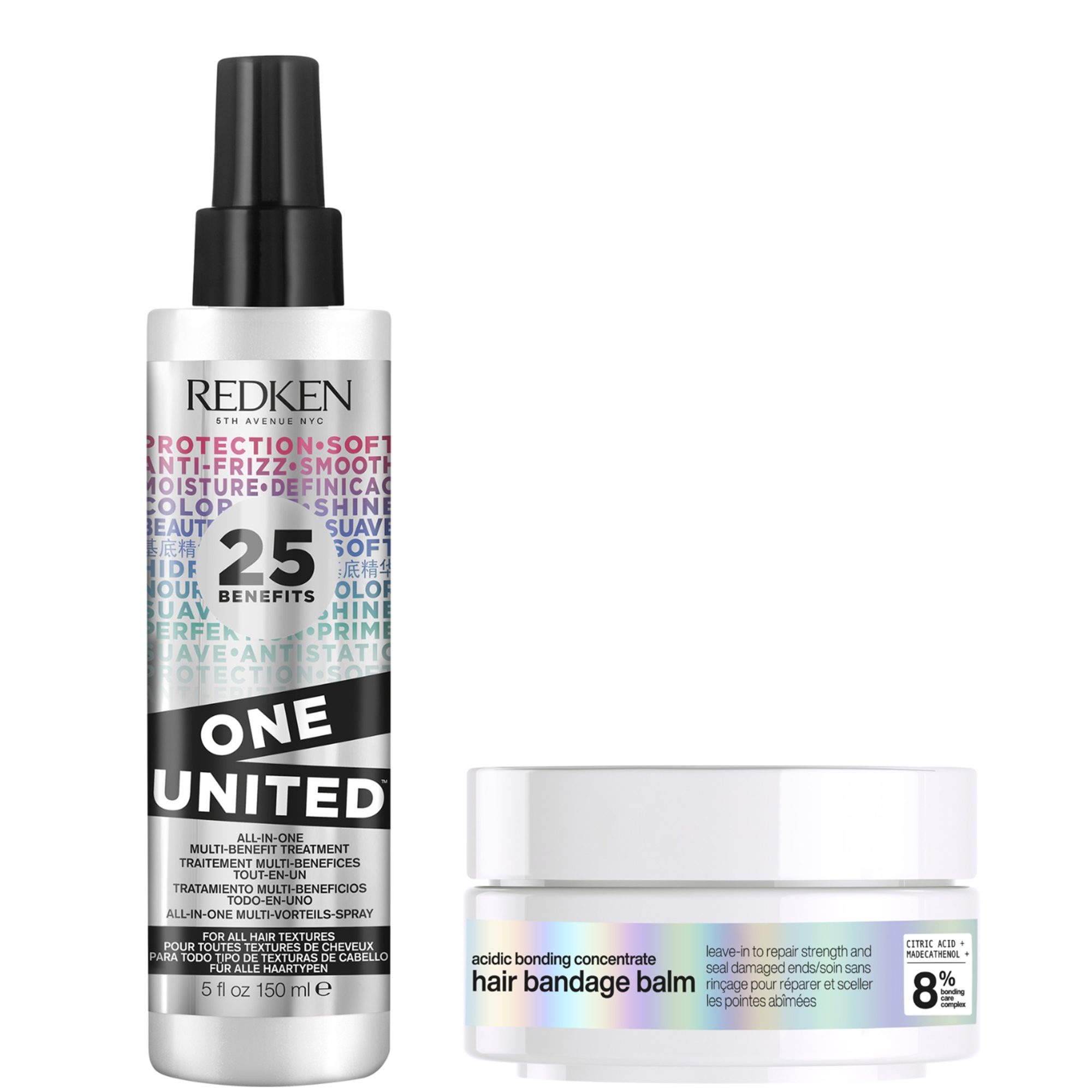 Redken Acidic Bonding Concentrate Hair Bandage Balm 75ml & Redken One ...