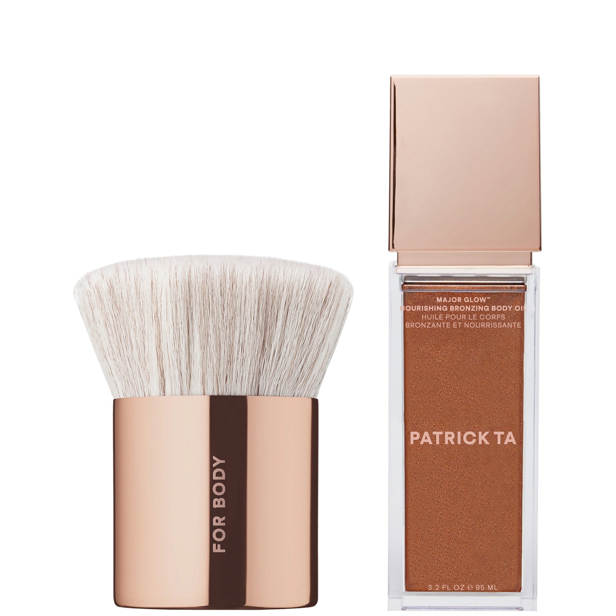 PATRICK TA Body Brush and Bronzing Body Oil Bundle | Cult Beauty