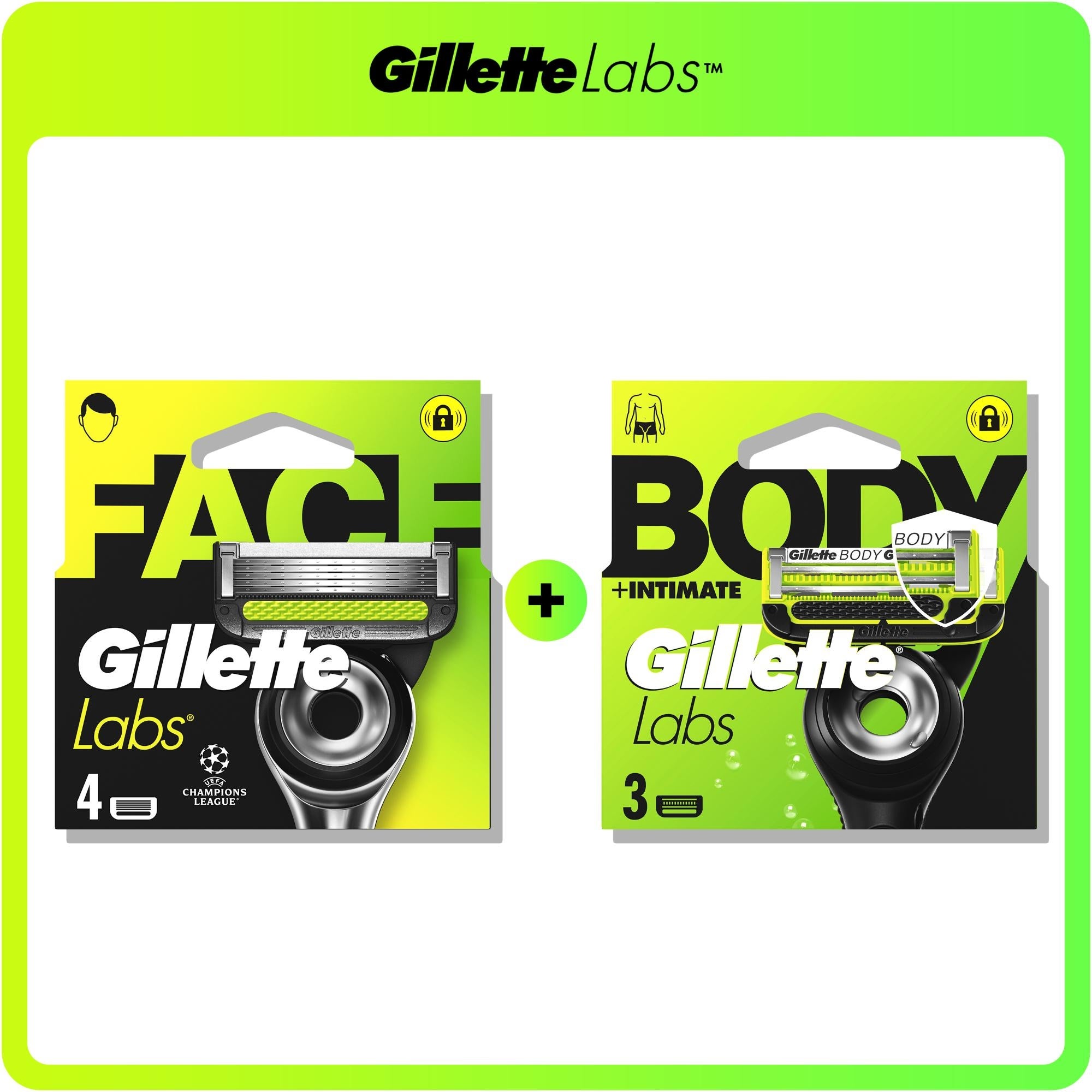 GilletteLabs Face + Body Razor Blades Set | Gillette UK