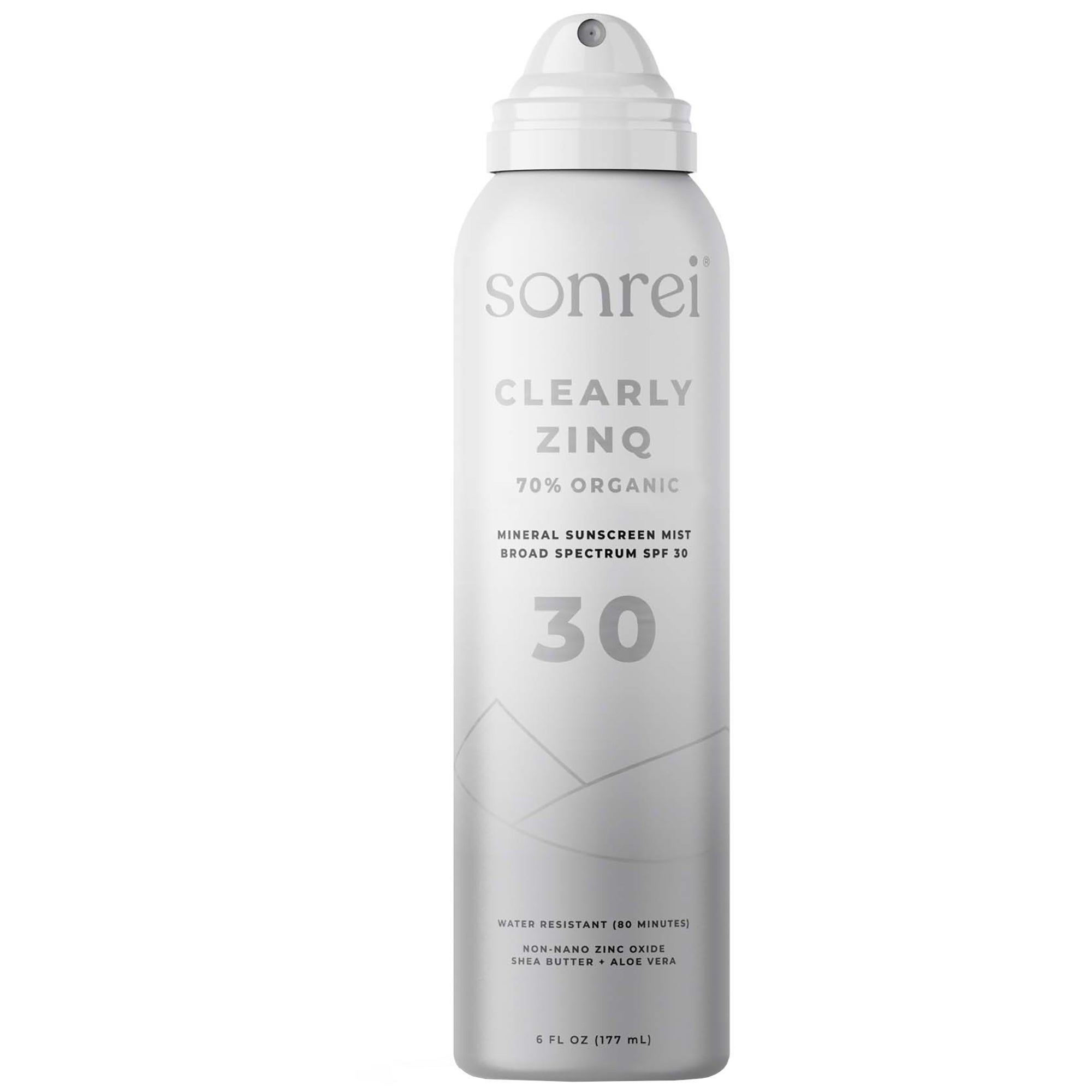 Sonrei Clearly Zinq Organic SPF 30 Mineral Sunscreen Mist 177ml | Dermstore