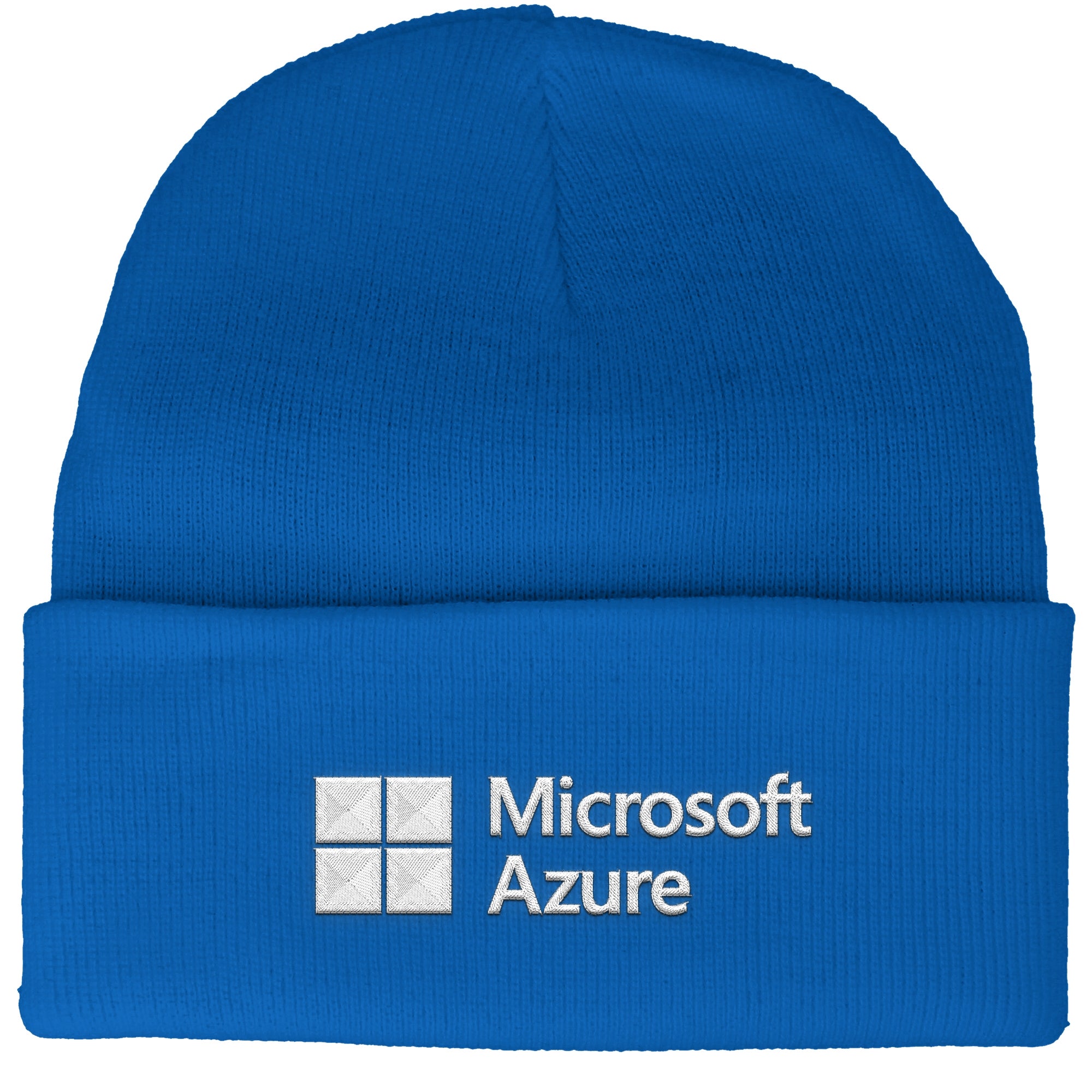 Microsoft Azure Blue Embroidered Beanie