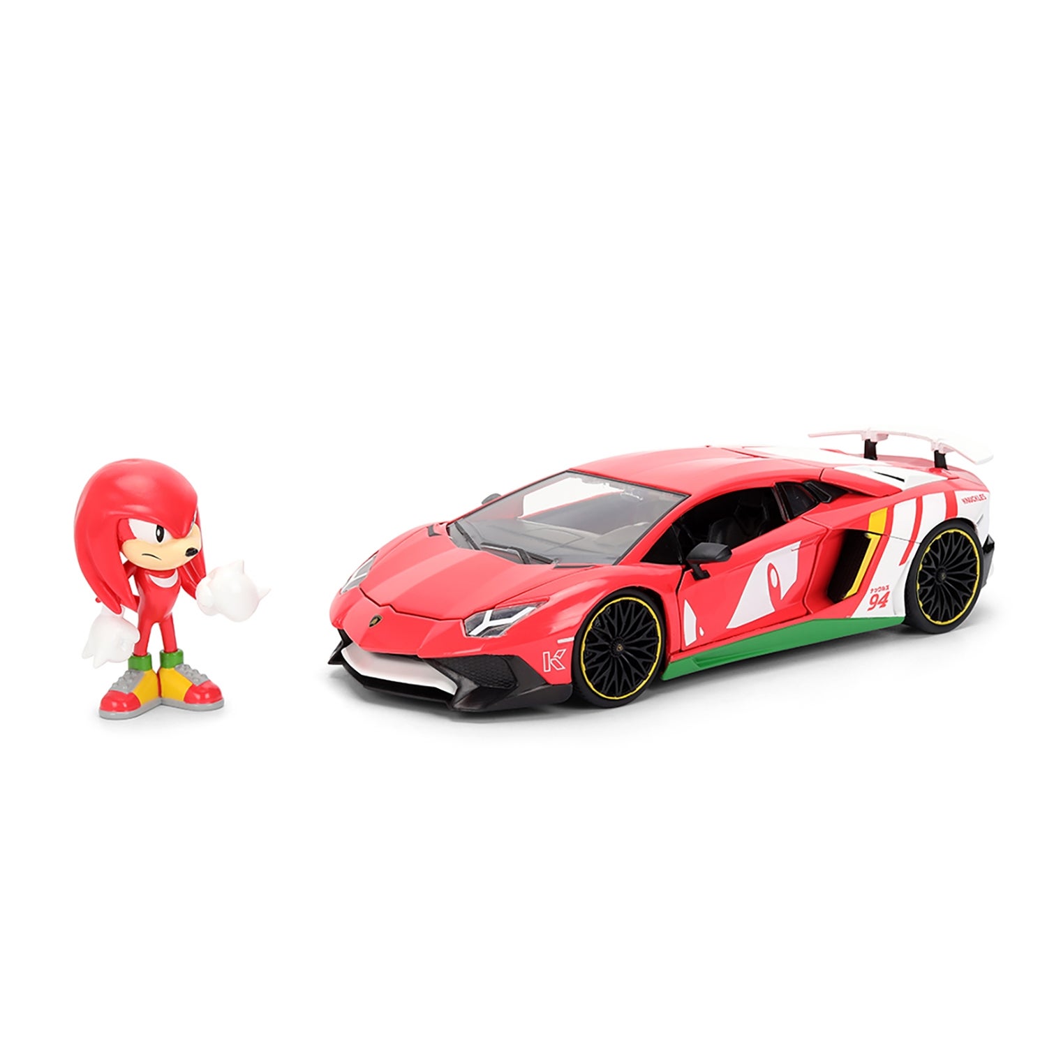 Knuckles Lamborghini Aventador W/Knuckles 1:24 Jada Toys | Zavvi UK